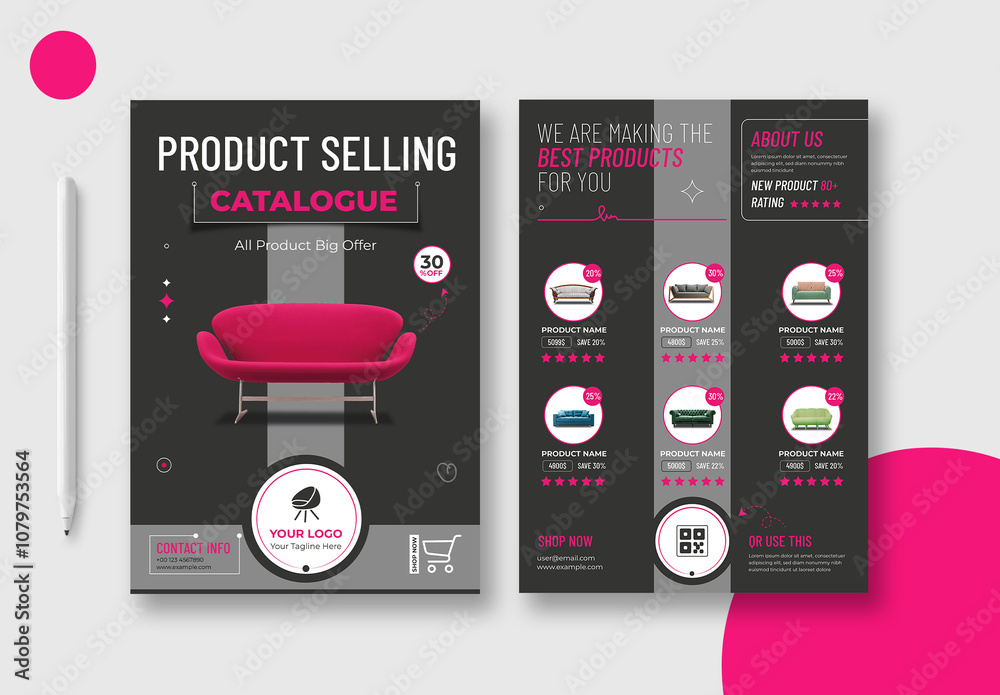 Product Selling Catalog Flyer Design Stock Template | Adobe Stock
