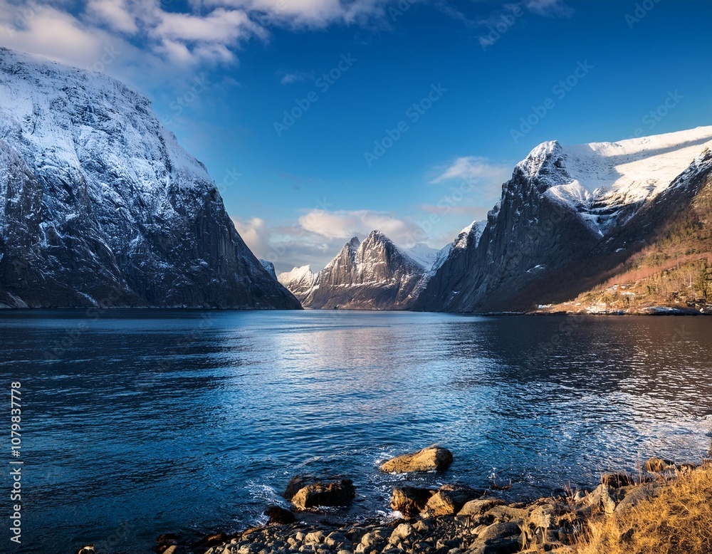 The Breathtaking Fjords and Snow-Capped Mountains of Norway, Showcasing ...