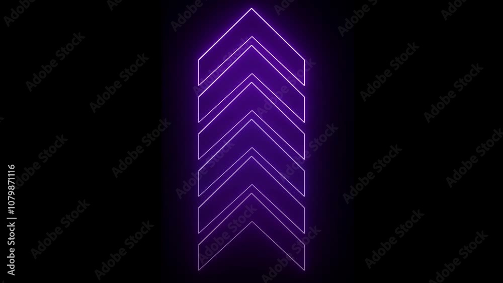 Neon directional arrow loading icon . direction Sign, Blinking arrow ...