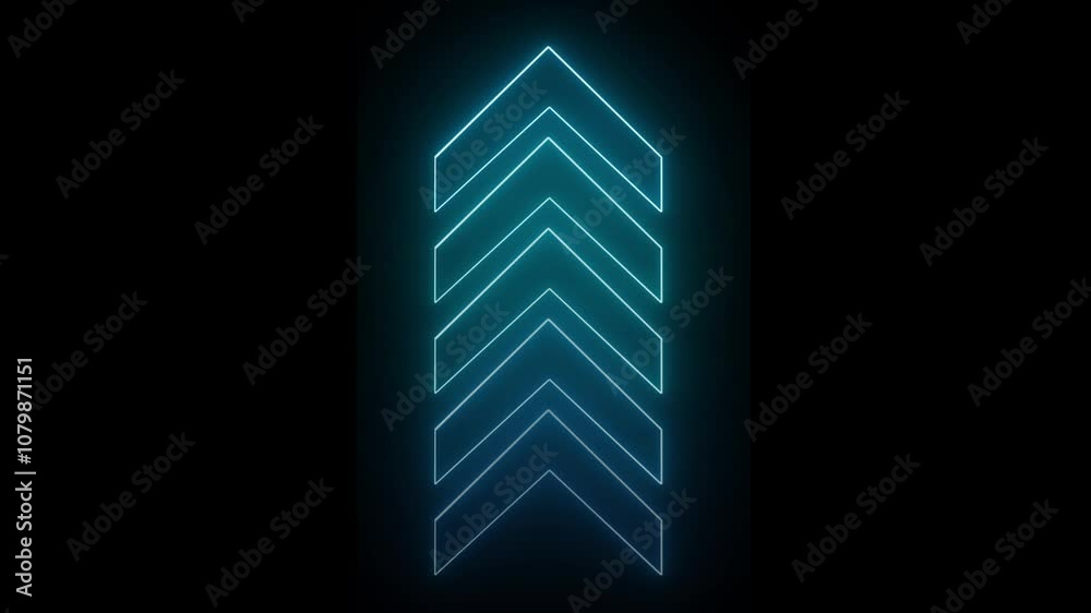 Neon directional arrow loading icon . direction Sign, Blinking arrow ...