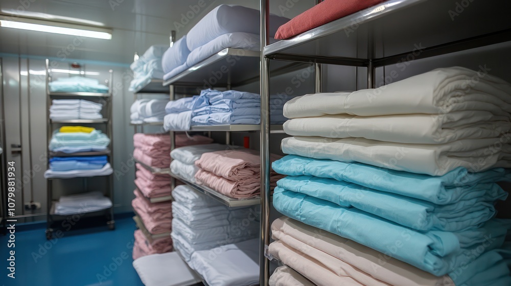 Hospital-grade laundry in South Korea, clean and sanitized linens for ...