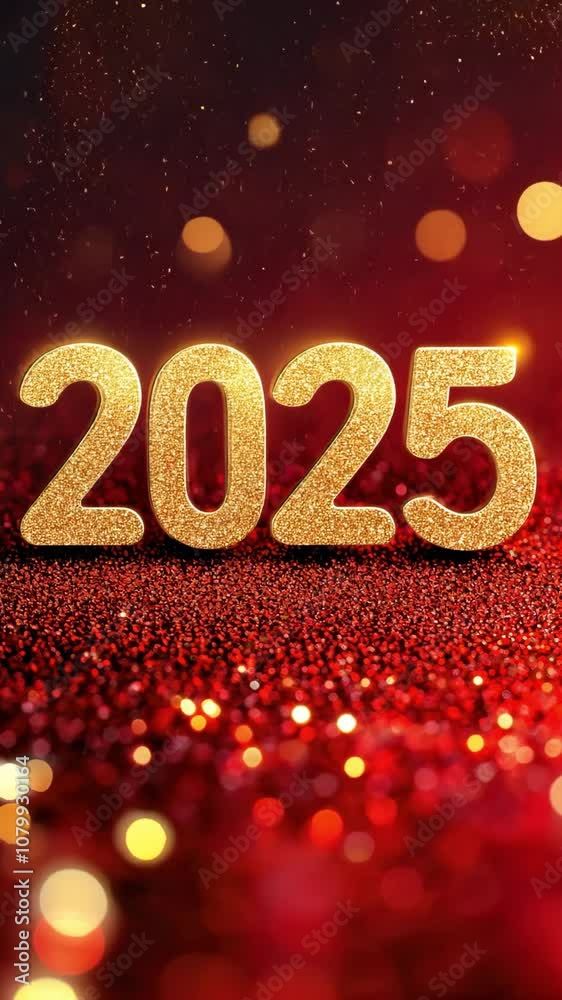 Red Gold Luxury 2025 New Year Animation Background Stock Video | Adobe ...