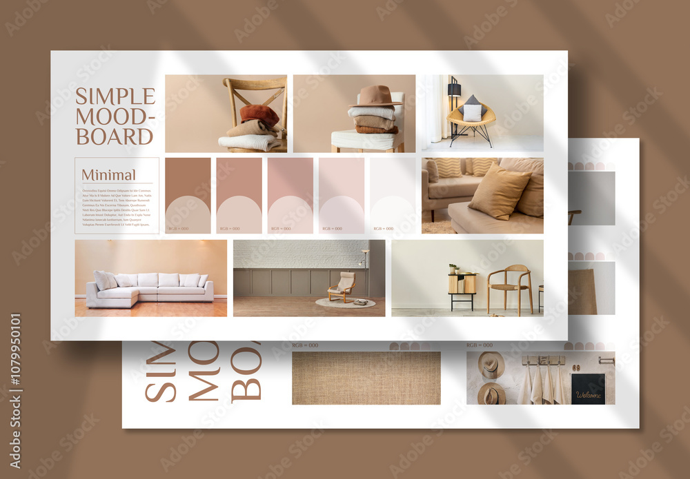 Draw Mood Board Template Stock Template | Adobe Stock
