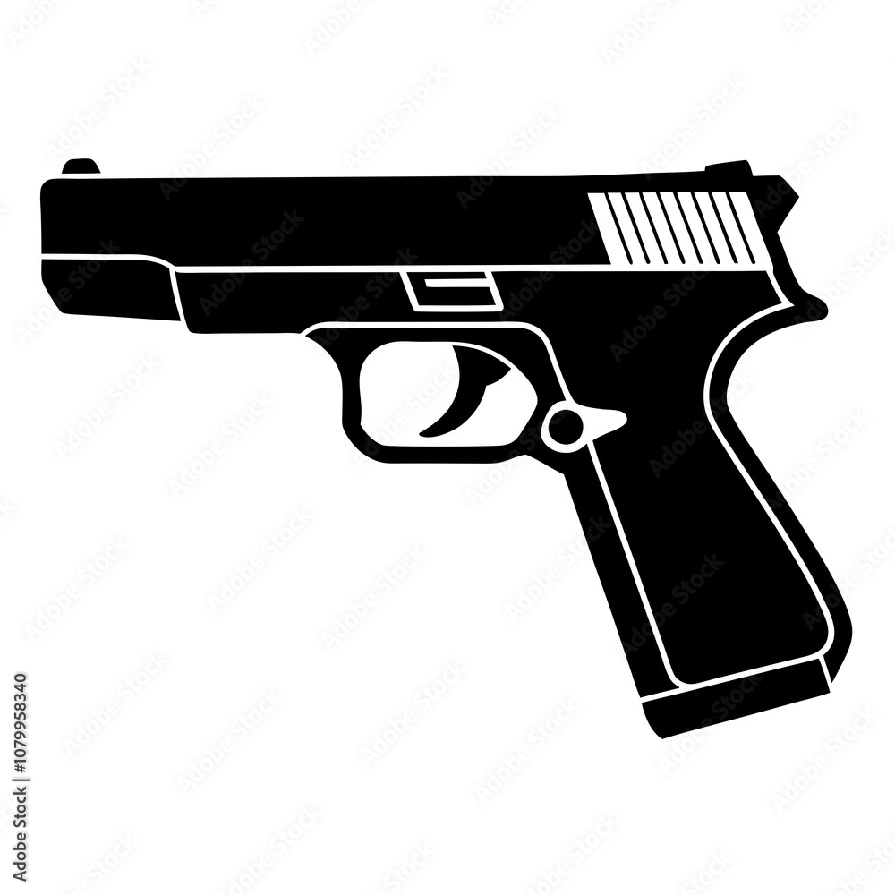 Photo & Art Print glock 17 pistol on white, mithun1990