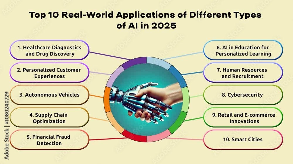 Top 10 Real-World Applications of Different Types of AI in 2025 Stock ...