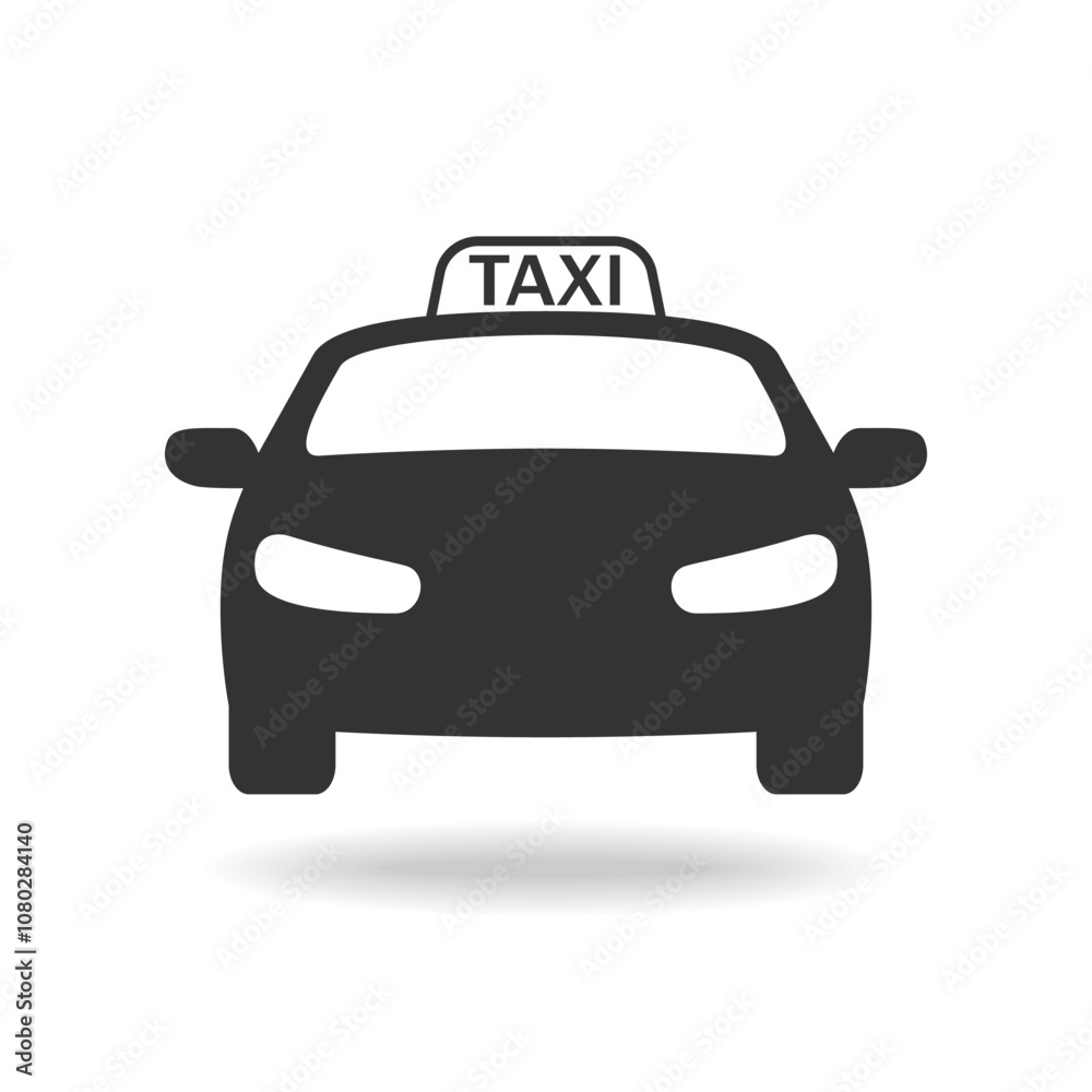 Taxi graphic icon. Taxi car sign isolated on white background. Vector ...