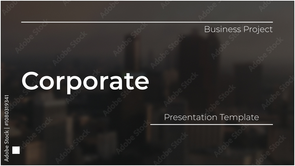 Slide Show Presentation Business Project Stock Template | Adobe Stock