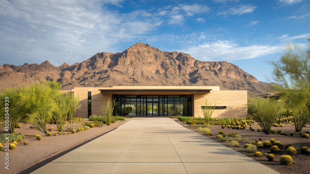 Modern Scottsdale desert estate with Camelback Mountain views and ...