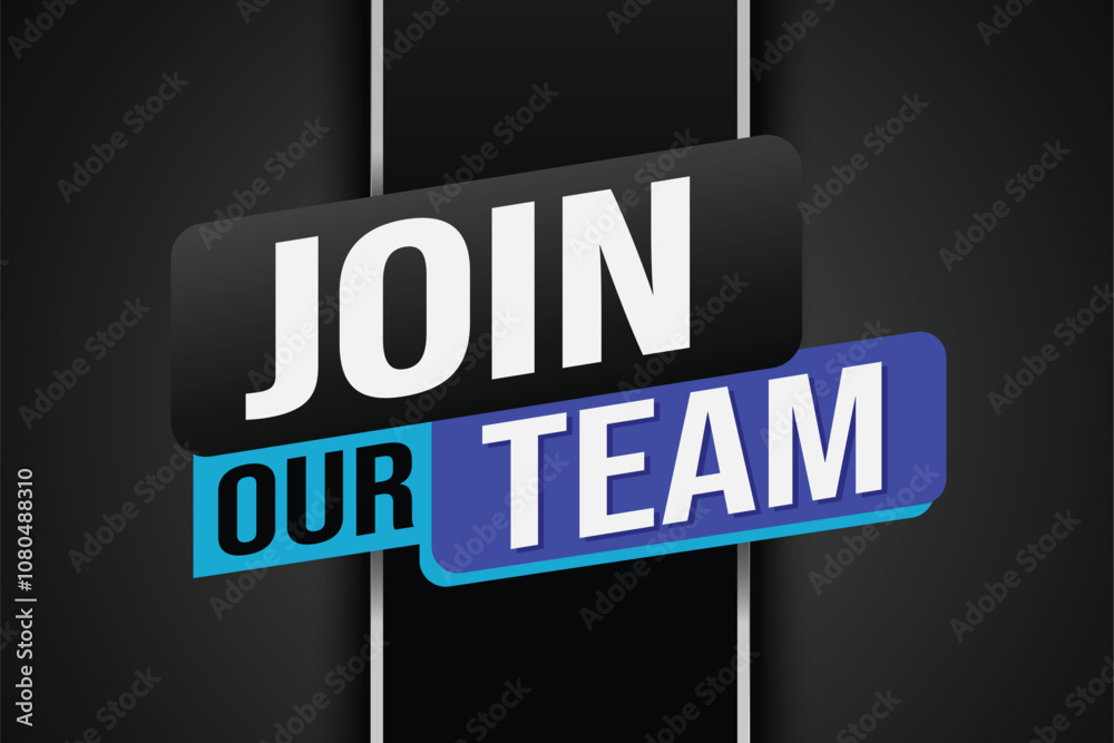 join our team word concept vector illustration with modern futuristic ...