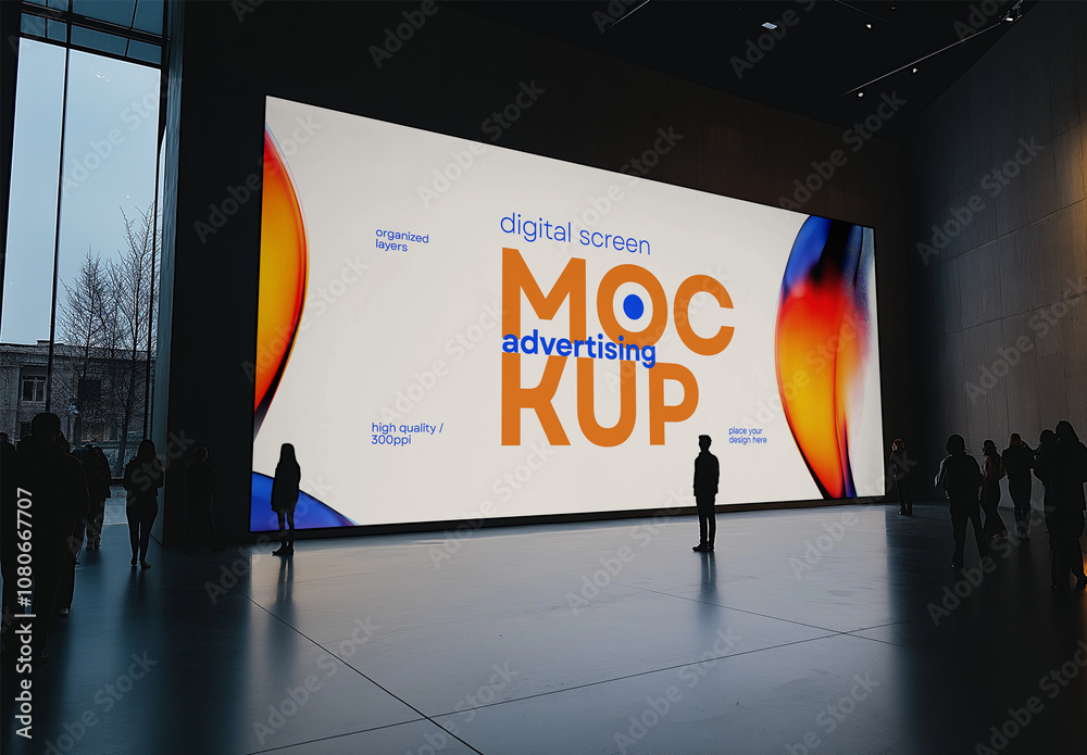 Digital Screen Mockup Generated with AI Stock Template | Adobe Stock