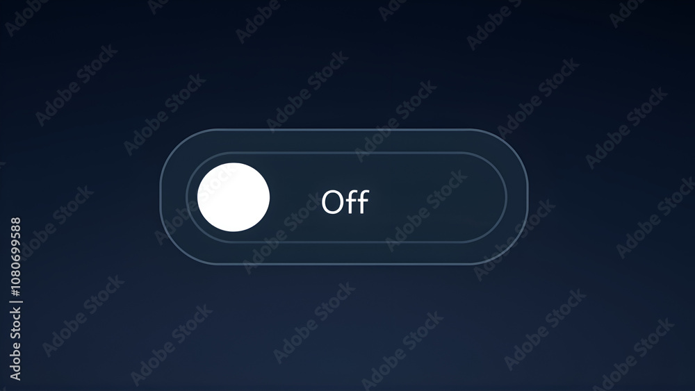 Off toggle switch flat button. Night brightness switch, dark mode ...