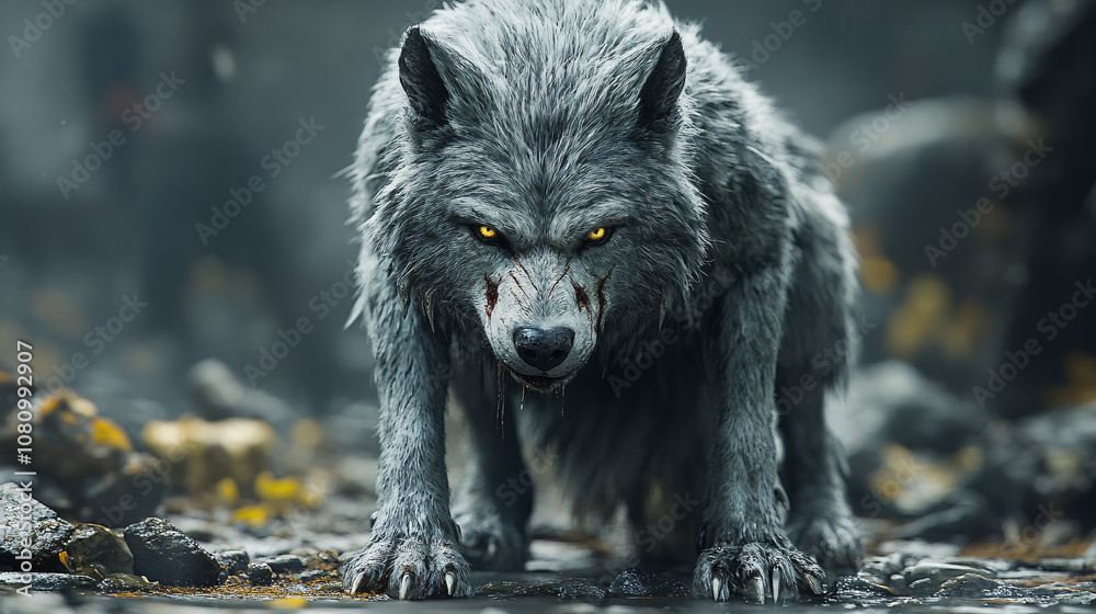 Adolescent Werewolf with Gaunt and Lanky Build in a Dark Fantasy ...