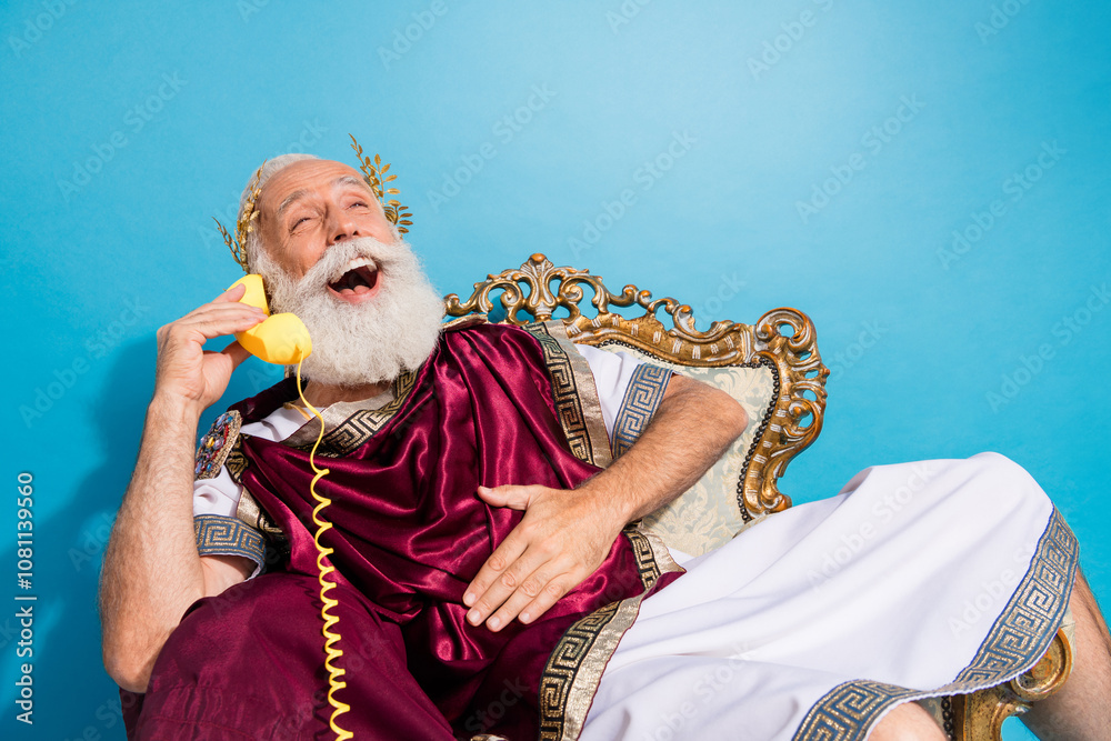Poster Photo of roman culture mythological hero wearing traditional ...