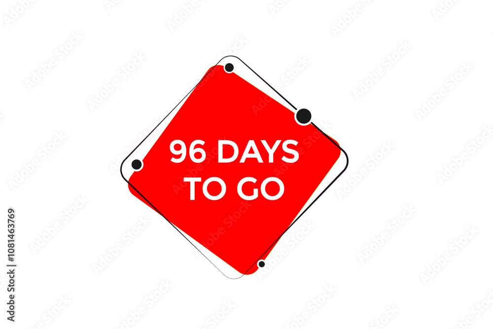 96 days to go, icon, stile, timer, countdown, clock, time, background ...