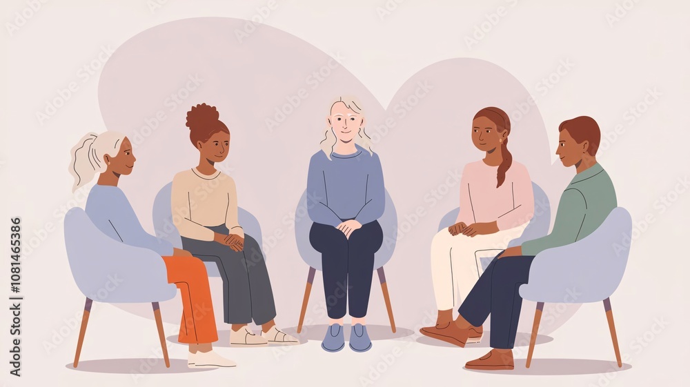 Support group, therapy session, group therapy, counseling, discussion ...