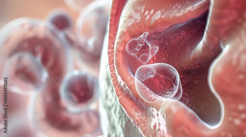 Otitis Media Scene - Earache, Redness, and Fluid in the Middle Ear. The ...