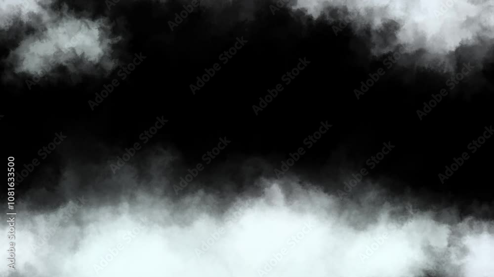 Clouds on a transparent background in seamless loops. 4 Different ...