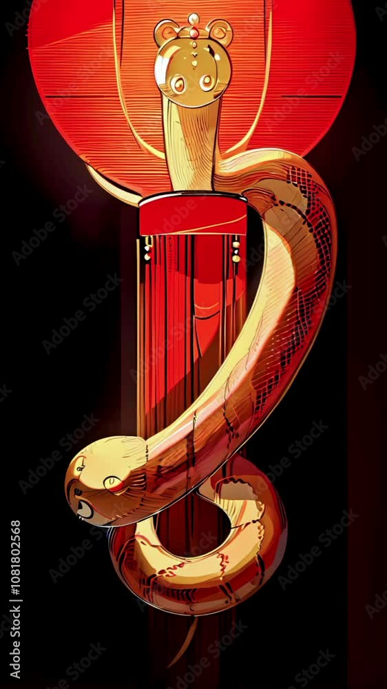 Golden Snake - Ground Slithering Cycle Loop - Front Side Angle CU ...