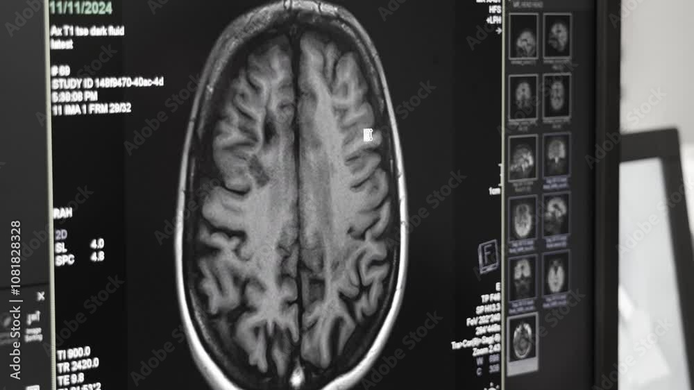 MRI brain scan. Medical, science and education mri brain. Magnetic ...