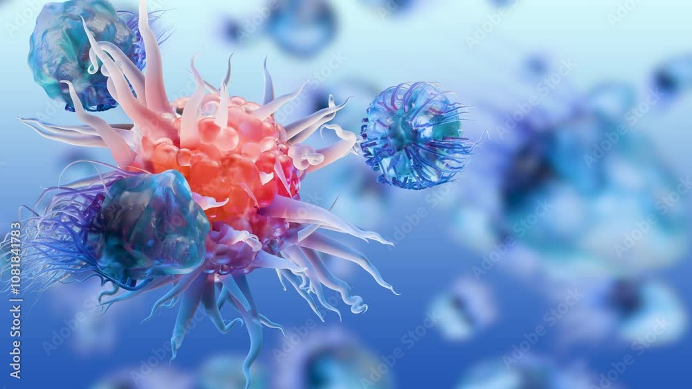 body immune response viral infection by releasing Cytokines, Cancer Immunotherapy, T cell and B ...