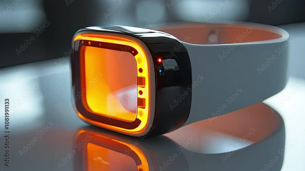 Futuristic Smartwatch with Glowing Display: An innovative smartwatch ...