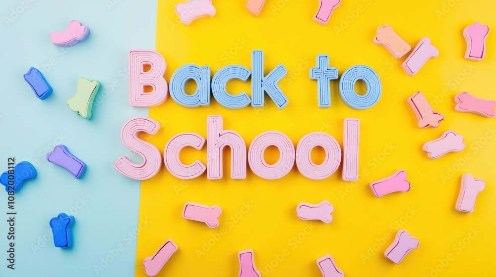 Back to school celebration colorful classroom graphic design cheerful ...