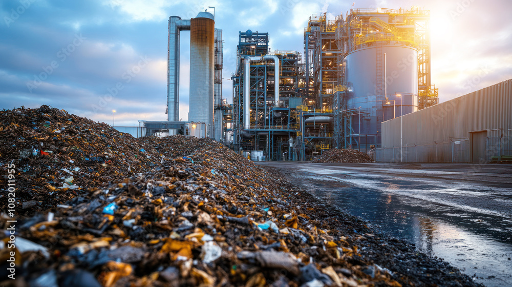 Advanced biological waste recycling plant converting organic waste into ...