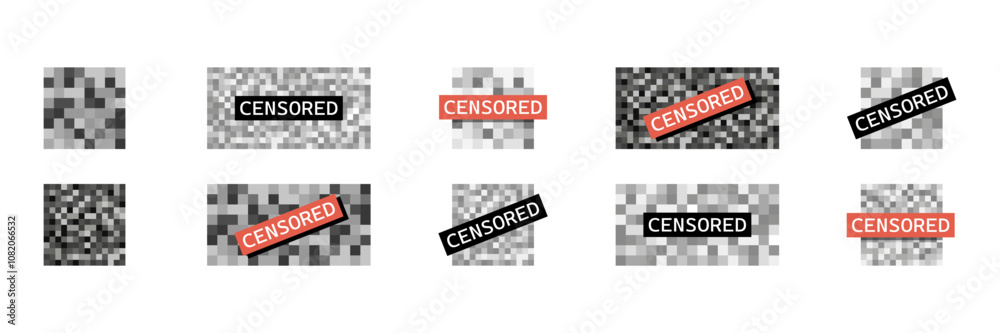 Poster Censor Blur Checkered, Pixel Censoring Background – Wall Art ...