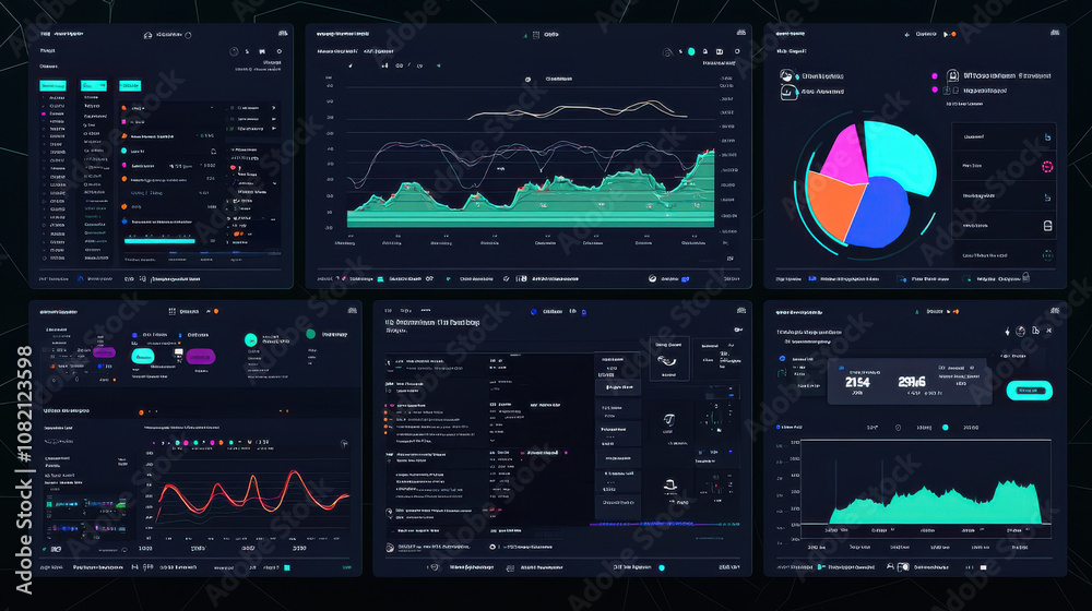 detailed performance monitoring dashboard displays various data ...