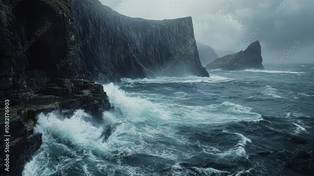 Scottish Highlands: Captivating Sea Cliffs and Rocky Coves in Dynamic ...