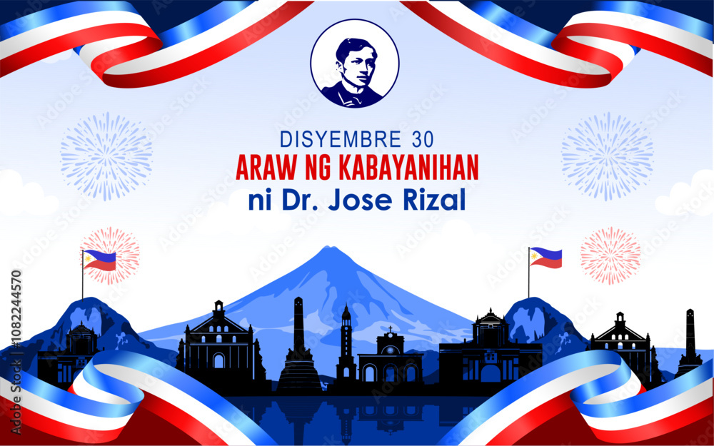Happy Rizal Day Vector Illustration. Translation: December 30, Heroes ...