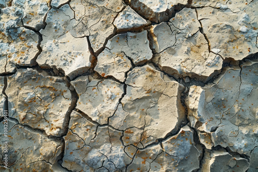 ground showing large cracks and fissures caused by an earthquake Stock ...