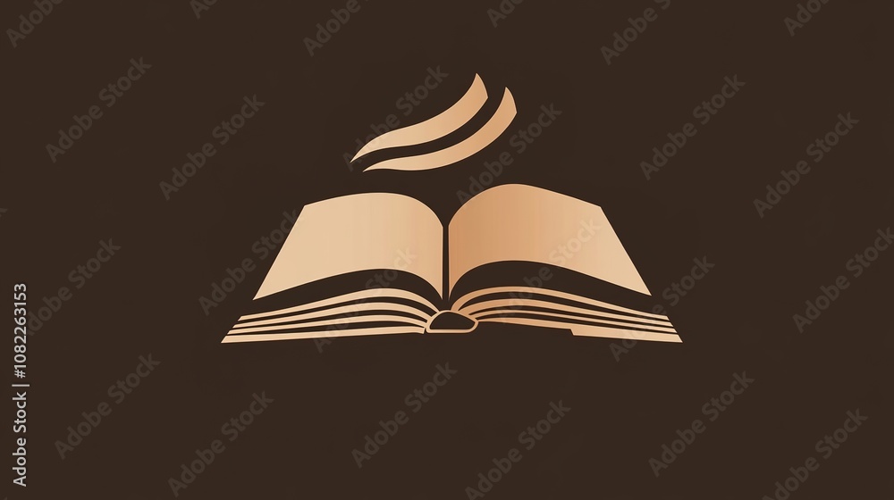 Logo Design for a Bookstore in Brown, Featuring Elegant and Simple ...