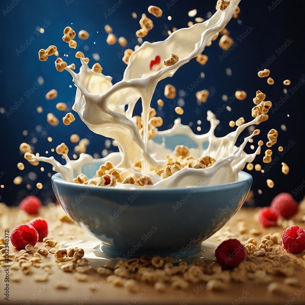 High-speed photography highlights the dynamic motion and freshness of ...