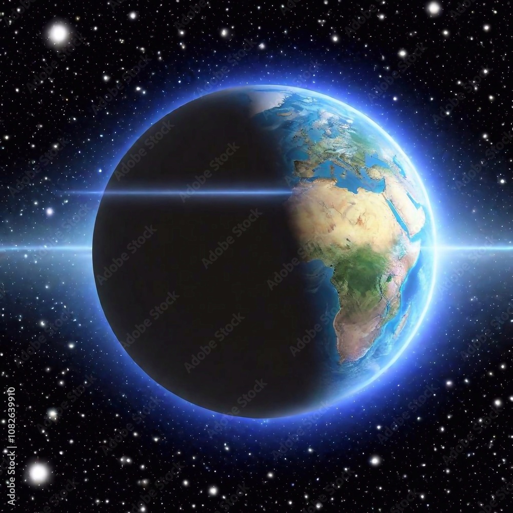 On transparent canvas, create 1230 pixel high realistic image of Earth ...