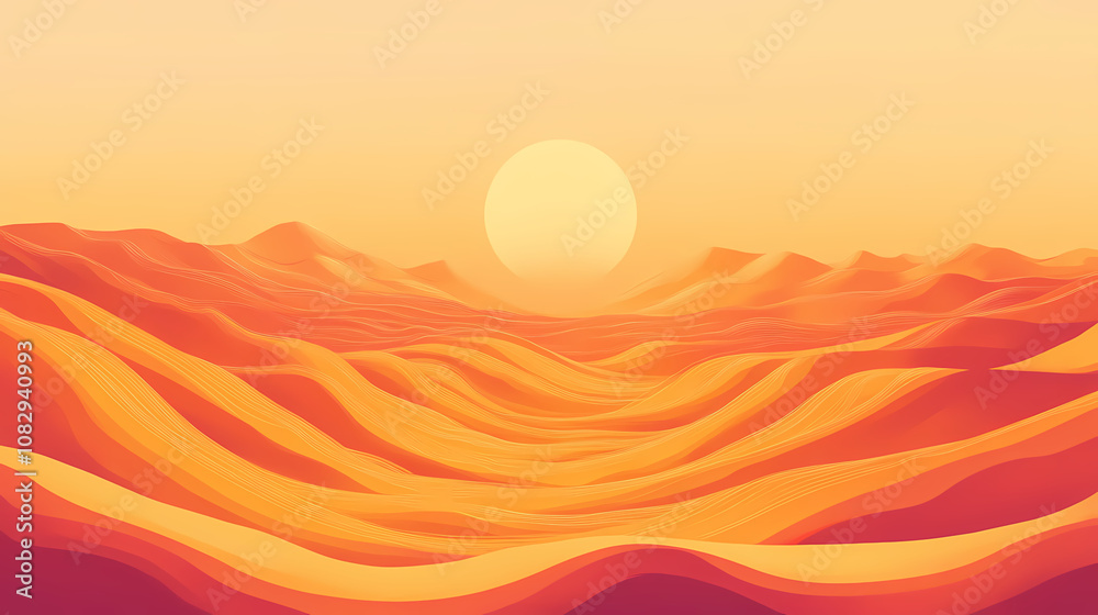 Shimmering heatwaves over desert: the distorted, wavy air caused by ...