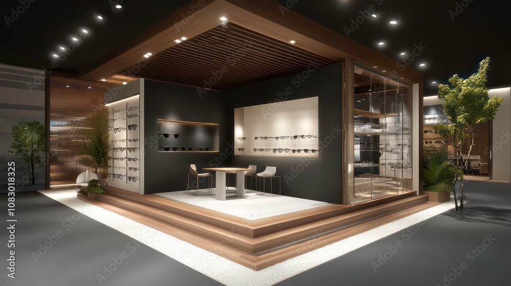 modern trade show booth for a sunglasses. international exhibition for ...