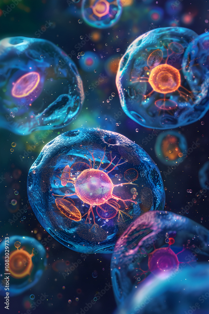 Intricate Visualization of Mitosis: Journey Through the Cell Division ...