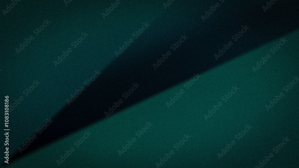 Deep teal gradient background with dark, bold diagonal shadows and a ...