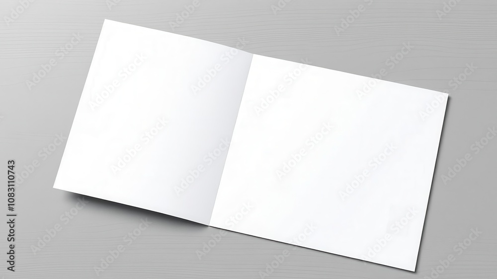 Realistic folder die cut mock up template with blank space for ...