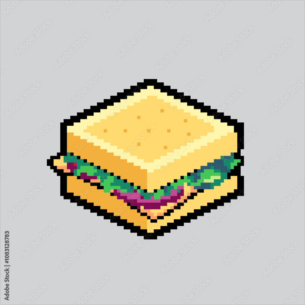 Pixel art illustration Sandwich. Pixelated Toast. Sandwich Toast Icon ...
