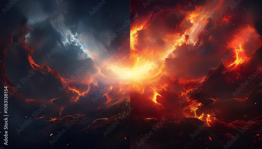 versus wallpaper, heaven and hell, good vs evil, light and darkness ...
