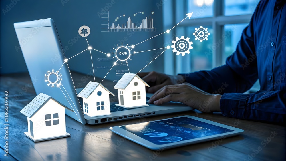 Property or real estate concepts with owner developer using innovation ...