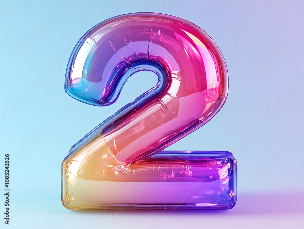 Number Arabic Number Number 2 Number 3d Symbol Sign Icon Font