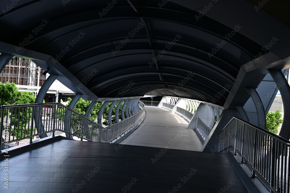 BANGKOK, THAILAND - December 7, 2024: A luxurious pedestrian walkway ...