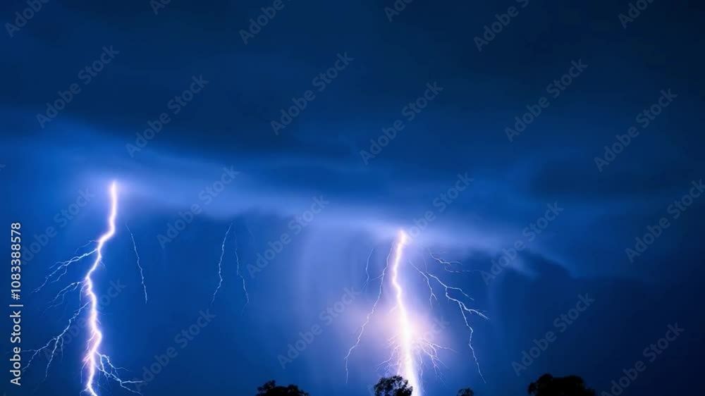 Lightning Strike flashing thunderstorms discharge. Lightning in high ...