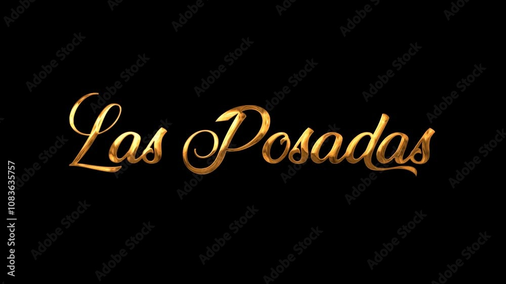 Las Posadas text animation. Festive holiday design suitable for ...