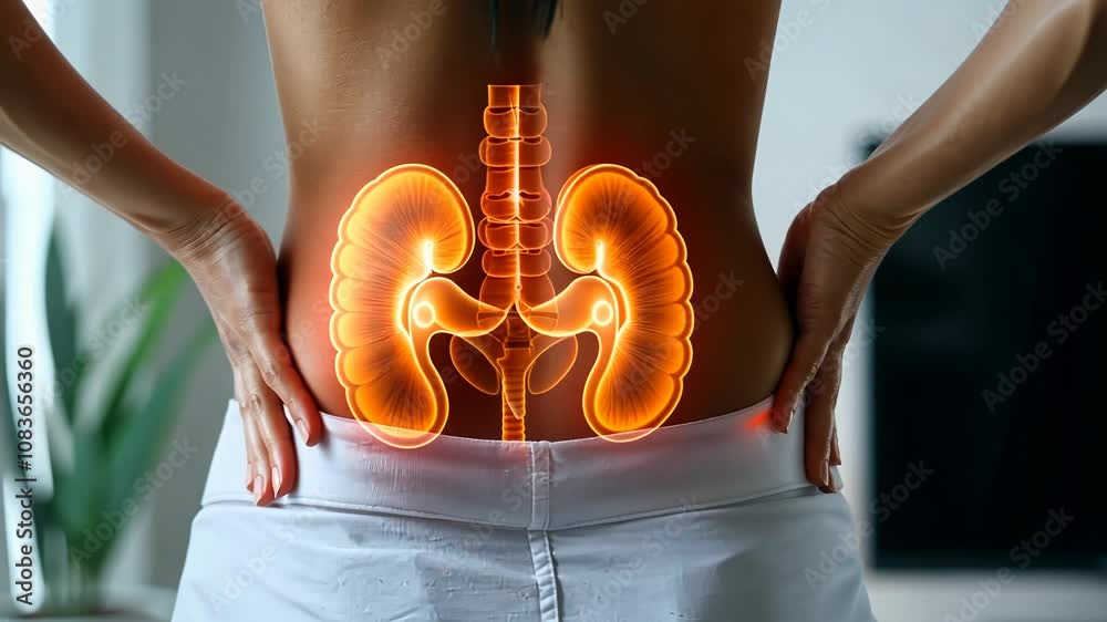 Detailed demonstration: visualizing human organ kidneys, showing the ...