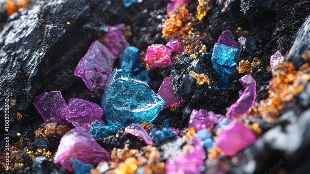 A close-up of microplastic waste found in soil, showing the long-term ...