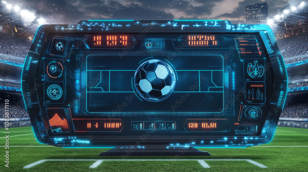 This template helps create a digital scoreboard display for soccer ...